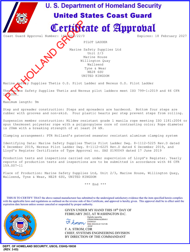 Who can make a pilot ladder?